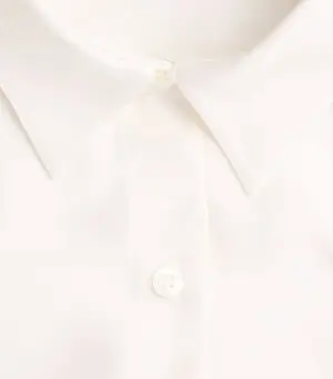 Theory Supima Cotton Cropped Shirt With Elasticated Waistband