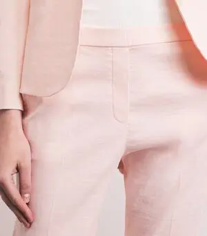 Theory Linen-blend Straight Chinos