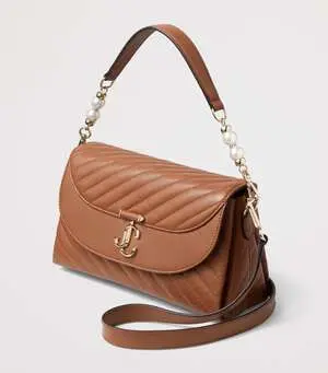 JIMMY CHOO Leather Curve Top-handle Bag