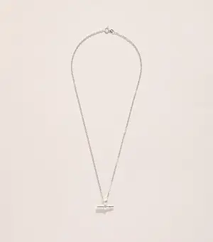 THE OUZE Sterling T-bar Necklace