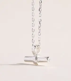 THE OUZE Sterling T-bar Necklace