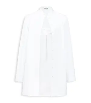 Alaïa Cotton Poplin Shirt And Bralette