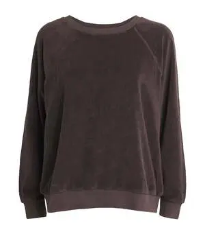 Suzie Kondi Samos Velour Sweatshirt - Brown