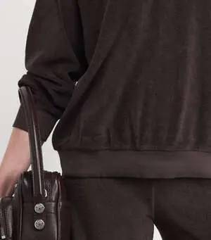 Suzie Kondi Samos Velour Sweatshirt - Brown