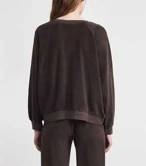 Suzie Kondi Samos Velour Sweatshirt - Brown