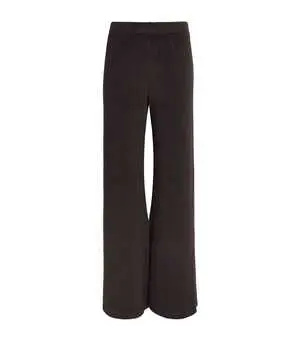Suzie Kondi Zephyra Wide Leg Velour Sweatpants - Brown