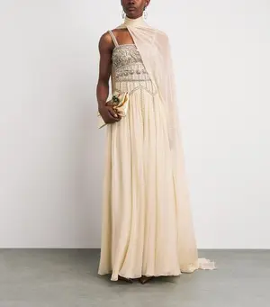 Zuhair Murad Embellished Scarf Gown