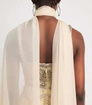 Zuhair Murad Embellished Scarf Gown