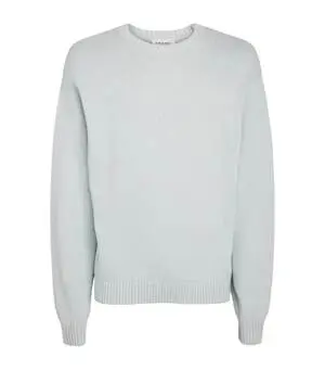 FRAME Cotton-silk Crew-neck Sweater - White