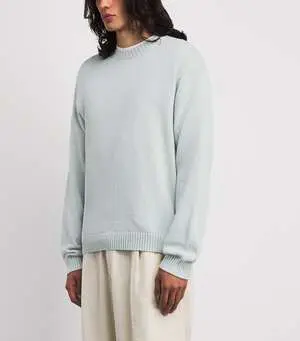 FRAME Cotton-silk Crew-neck Sweater - White