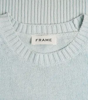 FRAME Cotton-silk Crew-neck Sweater - White