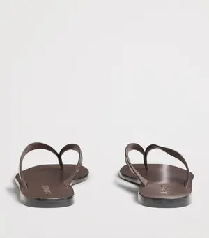 A.emery Leather Kinto Flip Flops - Brown