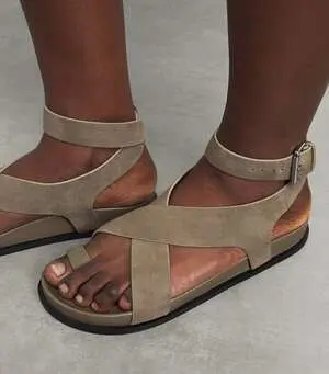 A.emery Jalen Suede Sandals - Green