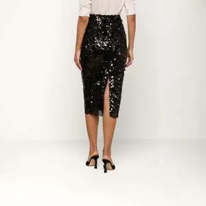 L'Agence Makena Sequin Pencil Skirt