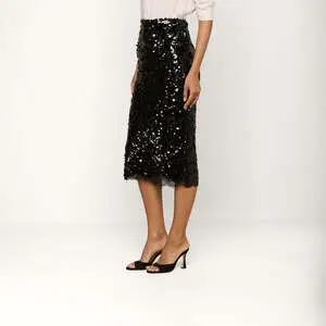 L'AGENCE Makena Sequin Pencil Skirt