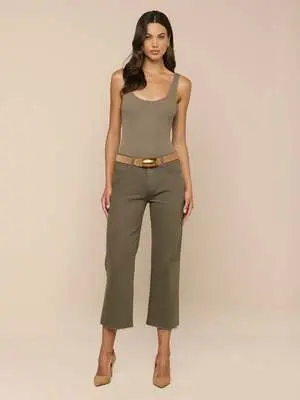 L'Agence Nica Scoopneck Bodysuit - Smokey Olive