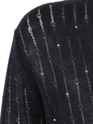 Max Mara Sequin Embellished V-neck Cardigan