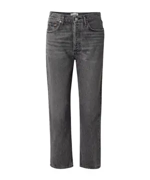 AGOLDE High Waist Straight Leg Jeans - Black