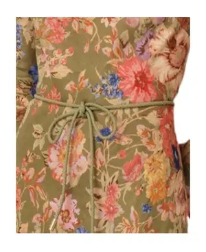 Zimmermann Floral Printed Long Sleeve Mini Dress