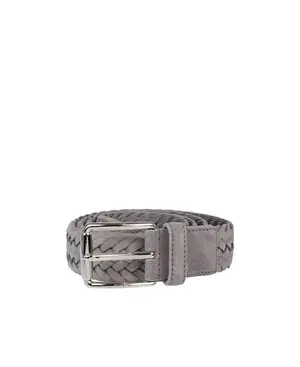 TOD'S Braided Buckle Belt - Gray