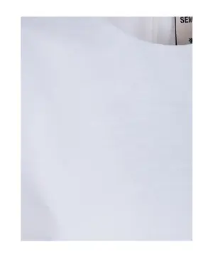 SEMICOUTURE Sleeveless Round Neck Dress - White