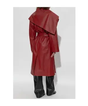 Bottega Veneta Leather Belted Coat