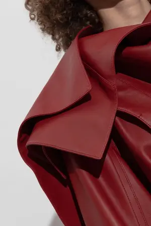 Bottega Veneta Leather Belted Coat