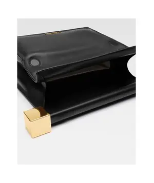Jacquemus La Pochette Rond Carré Logo Plaque Clutch Bag - Black