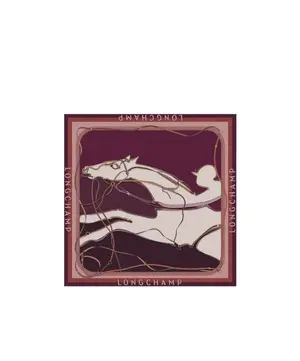 Longchamp A Toute Allure Silk Scarf 90 - Pomegranate