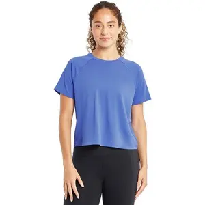 OISELLE Flyout Boxy Short-sleeve Shirt - Blue Rapids