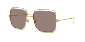 Tory Burch Square Frame Sunglasses - Light Purple & Brown Mirror