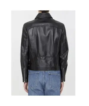 Celine Straight Blouson Jacket In Soft Lambskin