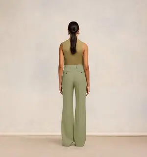 Ami High-waisted Pressed-crease Trousers
