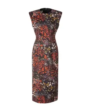 Dries Van Noten Sleeveless Floral Print Barrel Dress