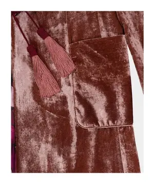 La DoubleJ Velvet Coat With Tassel Detail