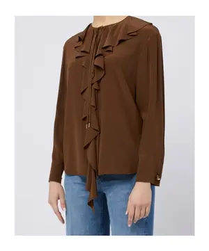 Max Mara Ruffled Silk Blouse