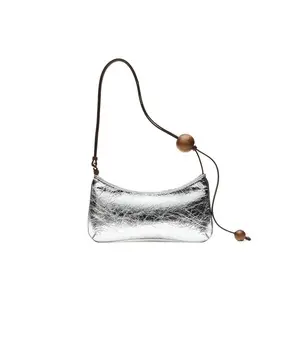 Jacquemus Le Bisou Perle Beaded Shoulder Bag - Silver