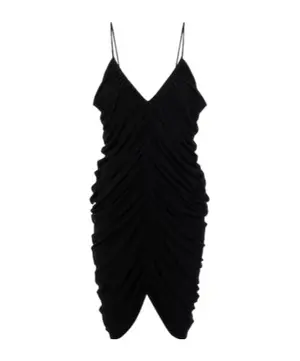 Norma Kamali Diana Shirred Slip Dress