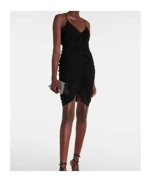 Norma Kamali Diana Shirred Slip Dress