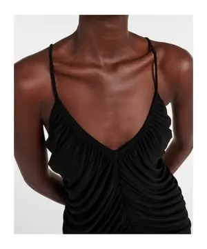 Norma Kamali Diana Shirred Slip Dress