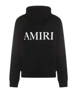 Amiri Logo-printed Drawstring Hoodie - Black