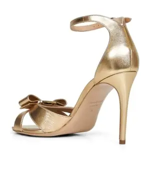 FERRAGAMO Vara Bow Stiletto Sandals - Nude