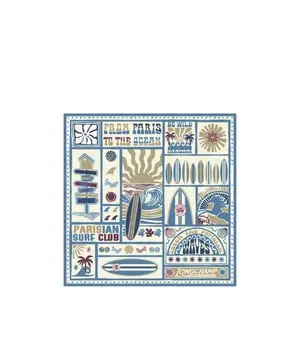 Longchamp Pattern-printed Square Scarf - Slate