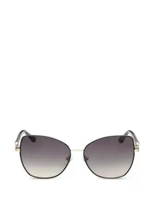 Guess Geometric Frame Sunglasses - Gold