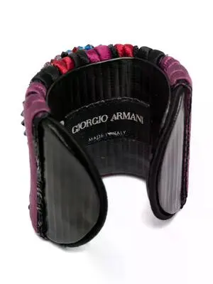 Giorgio Armani Crystal-embellished Sequin-trim Bracelet