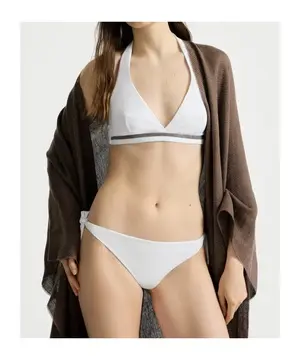 Brunello Cucinelli Monili Triangle Bikini Top