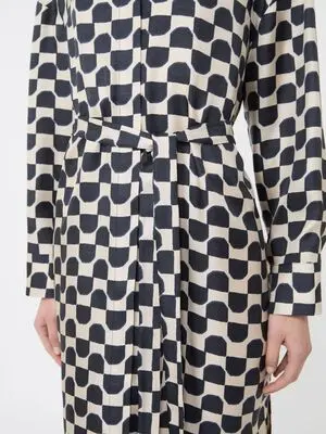 Max Mara Long Sleeve Printed Shirt Dress