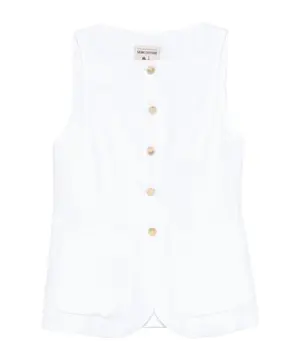 SEMICOUTURE Sleeveless Vest With Button Closure