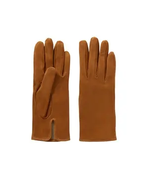 Nour Hammour Suede Gloves - Tan