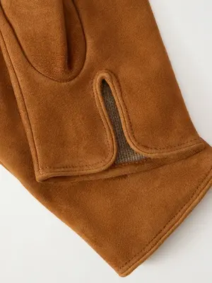 Nour Hammour Suede Gloves - Tan